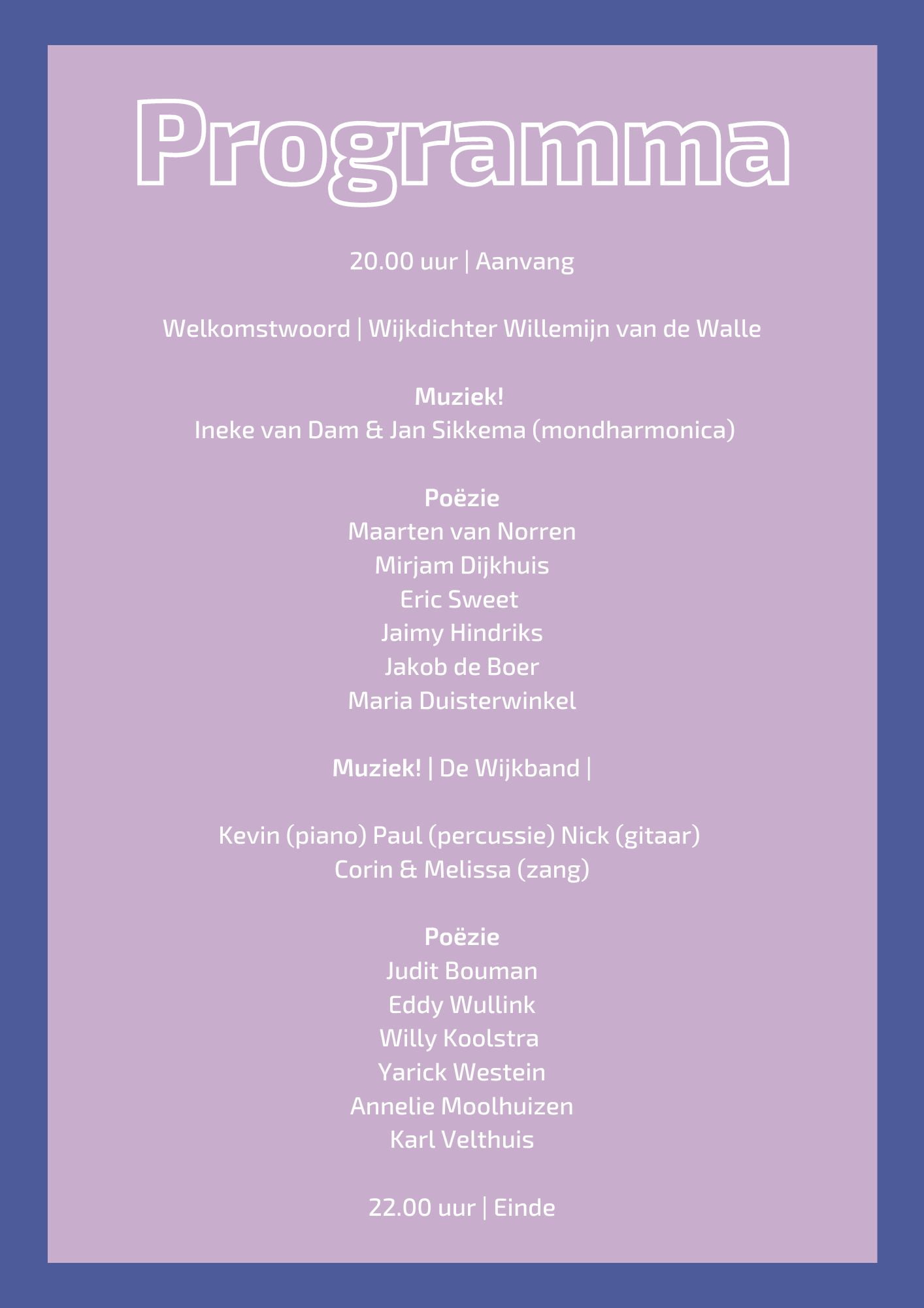 Open podium op 30 januari – Het Floreshuis